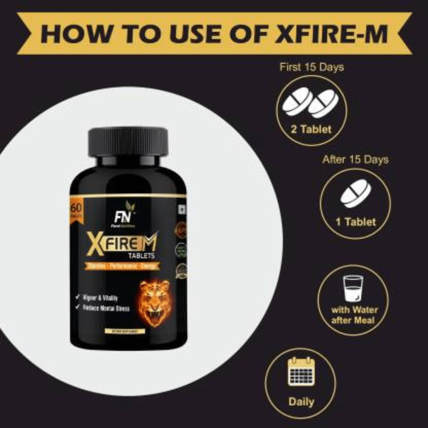Floral Nutrition XFIREM Shilajit Tablet | Protein House